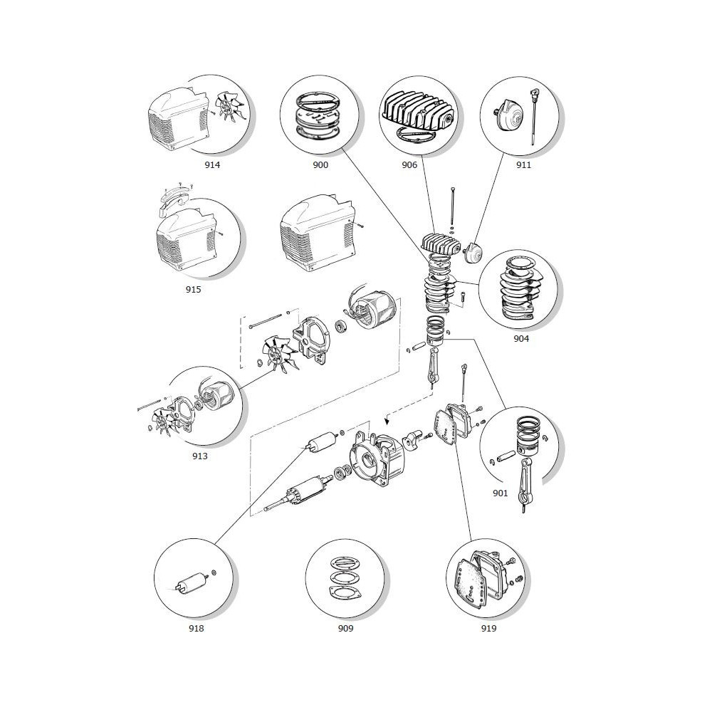 Filter kit with Oil level rod for Abac L20 / FC2 Pumping Units