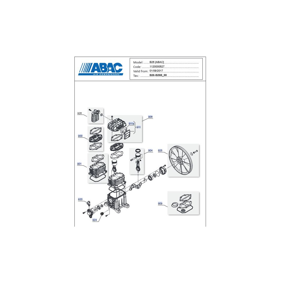Complete Air Filter Kit for Abac Compressors Pole Position L20 ...